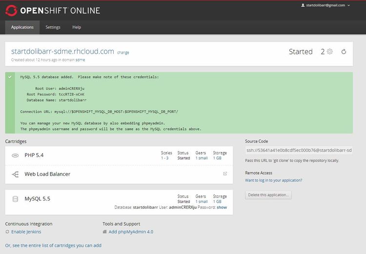 Cloud con Redhat OpenShift Flex - Dolibarr ERP CRM Wiki